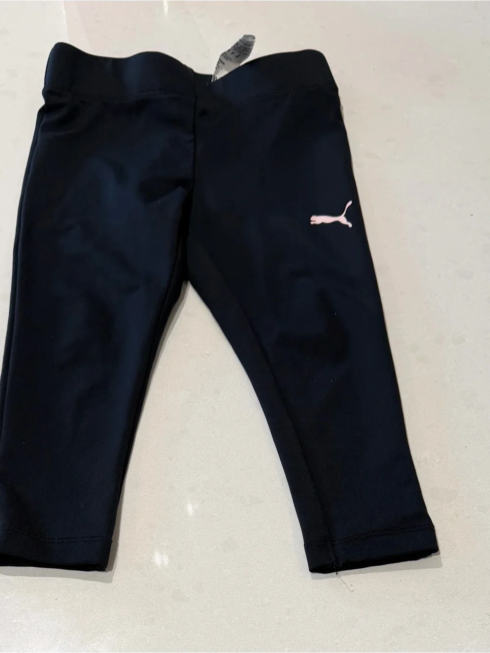 Puma | Bottoms | Puma 2t Kids Black Leggings With Pink Logo | Poshmark